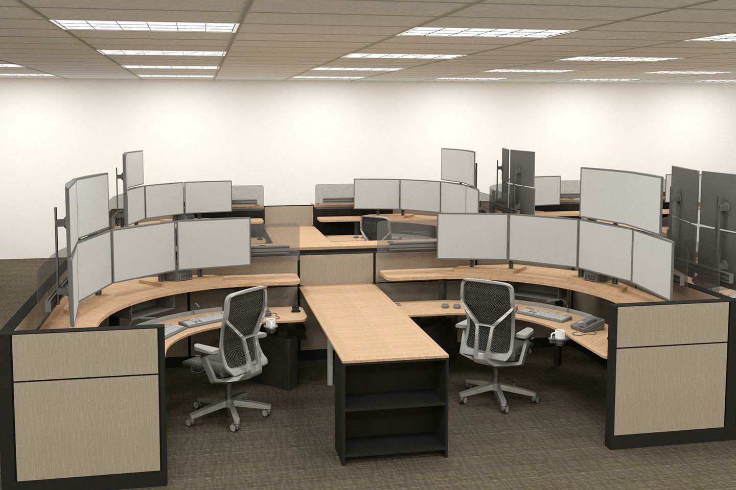 Healthcare Desk Photos | Xybix Command Center Desks