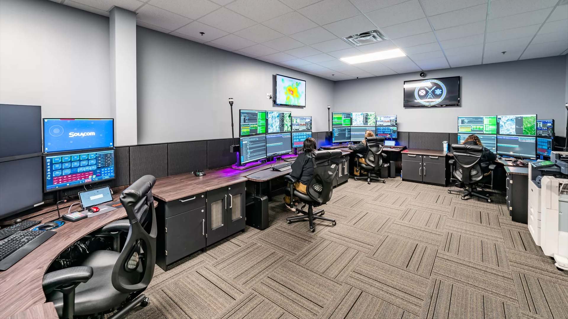Cherokee County 911 Center Photos | Xybix Desks 911 Dispatch