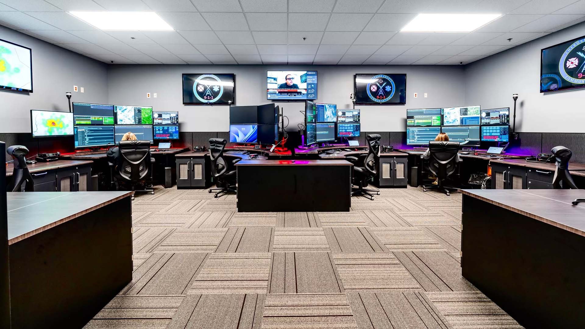 Cherokee County 911 Center Photos | Xybix Desks 911 Dispatch