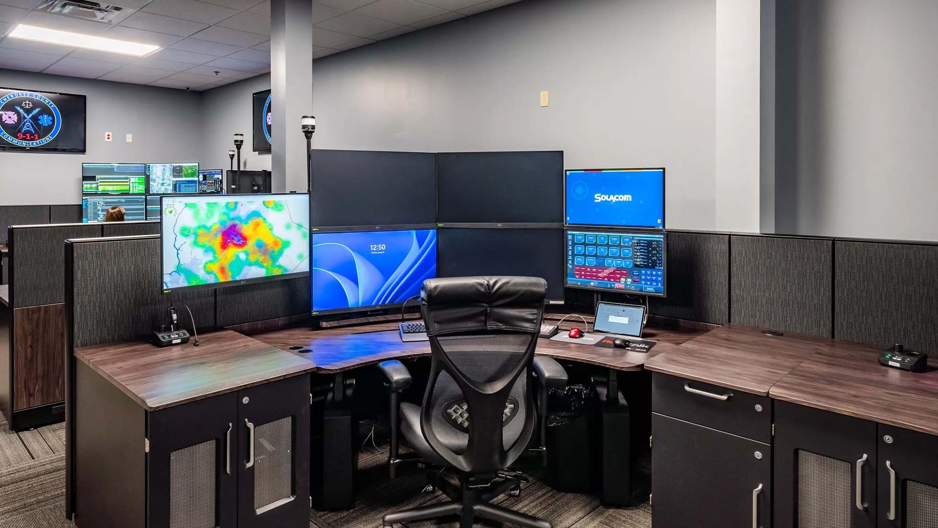 Cherokee County 911 Center Photos | Xybix Desks 911 Dispatch