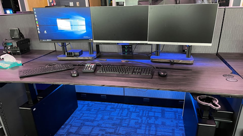 Clearwater PD Communications Center Photos | Xybix Desks 911 Dispatch