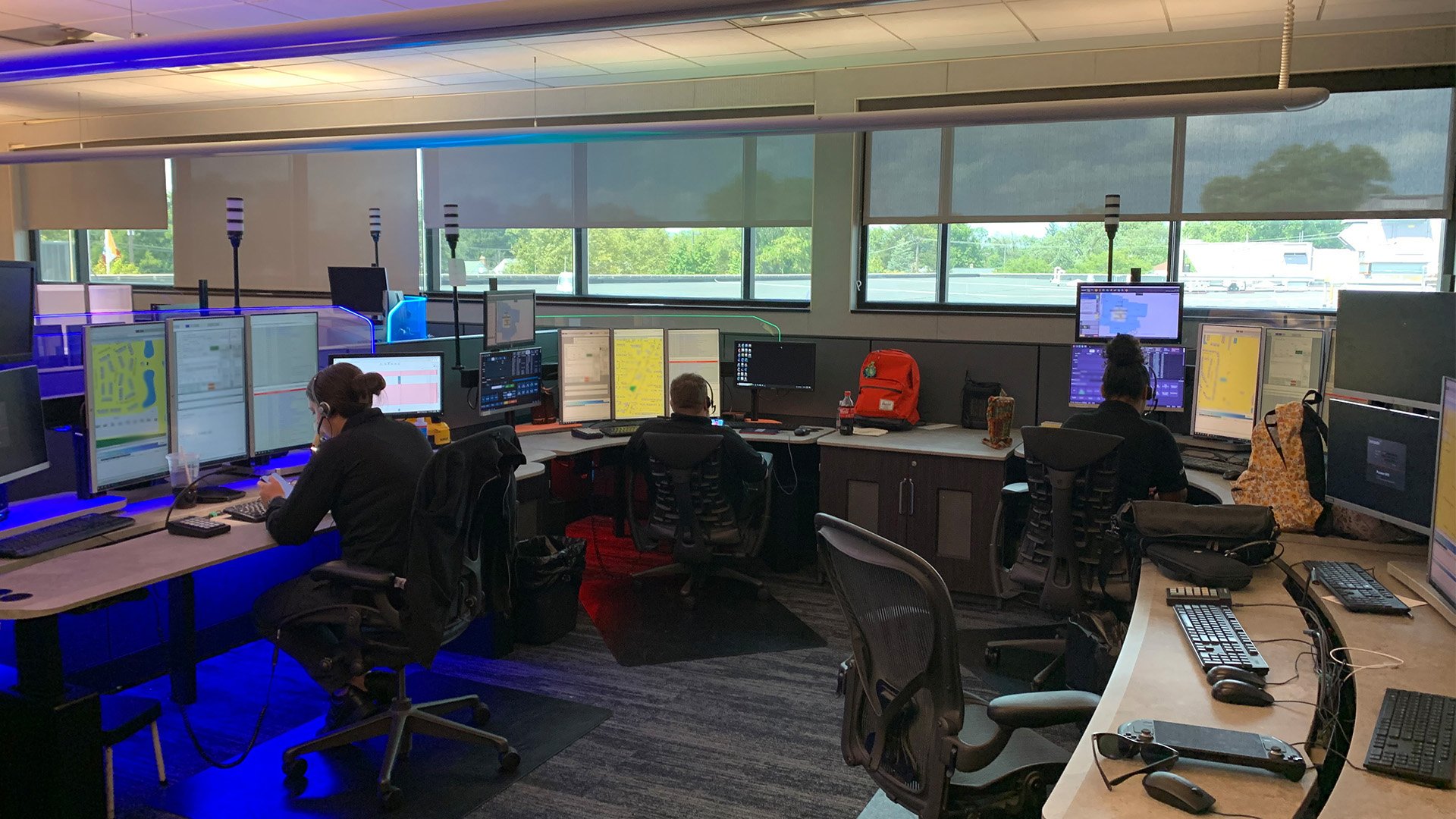 Columbus 911 Emergency Comm. Center Photos | Xybix Desks 911 Dispatch