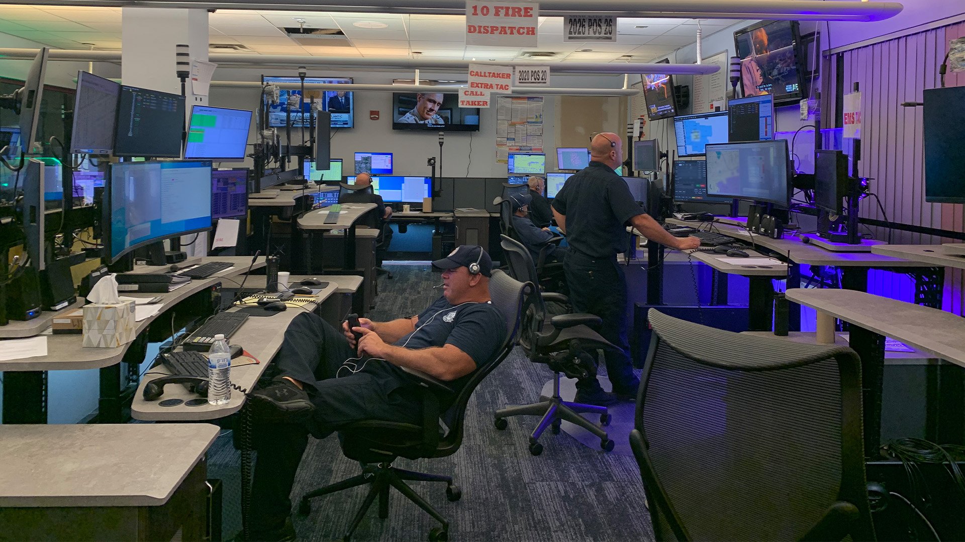 Columbus 911 Emergency Comm. Center Photos | Xybix Desks 911 Dispatch