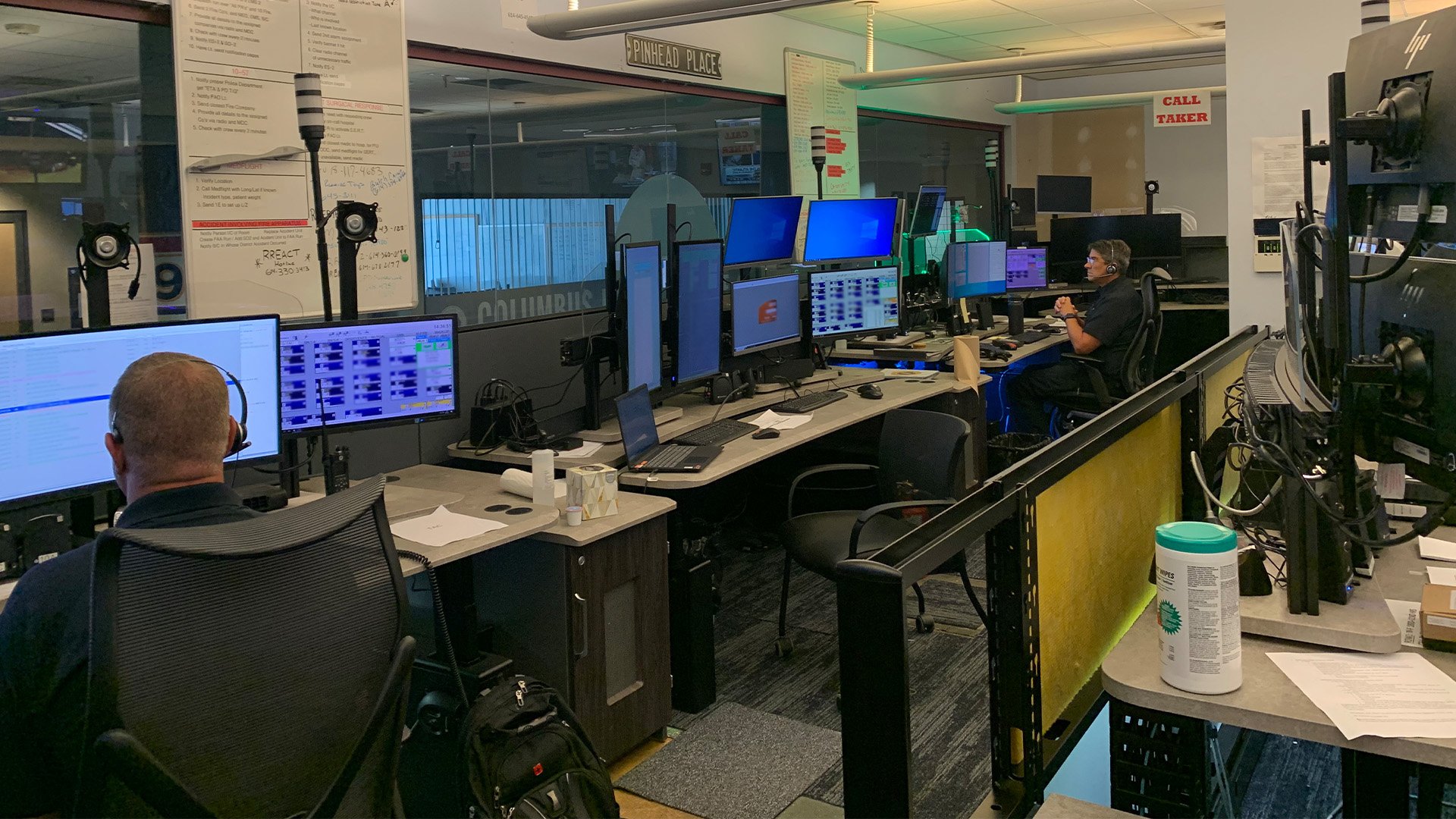 Columbus 911 Emergency Comm. Center Photos | Xybix Desks 911 Dispatch