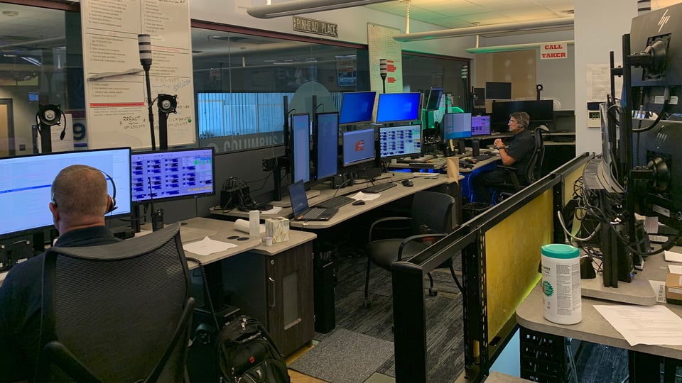 Columbus 911 Emergency Comm. Center Photos | Xybix Desks 911 Dispatch