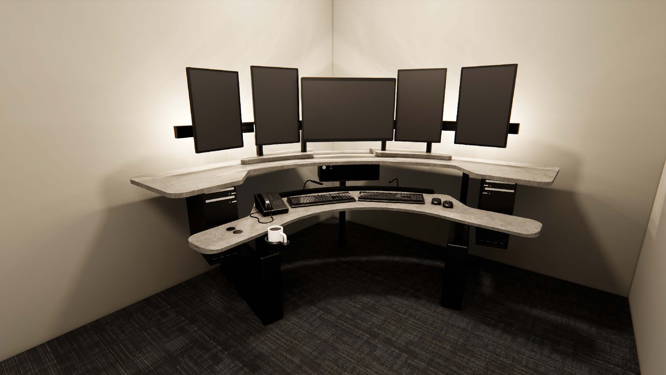 Photo Gallery: Ergonomic Desks for 911 Dispatch and Radiology | Xybix