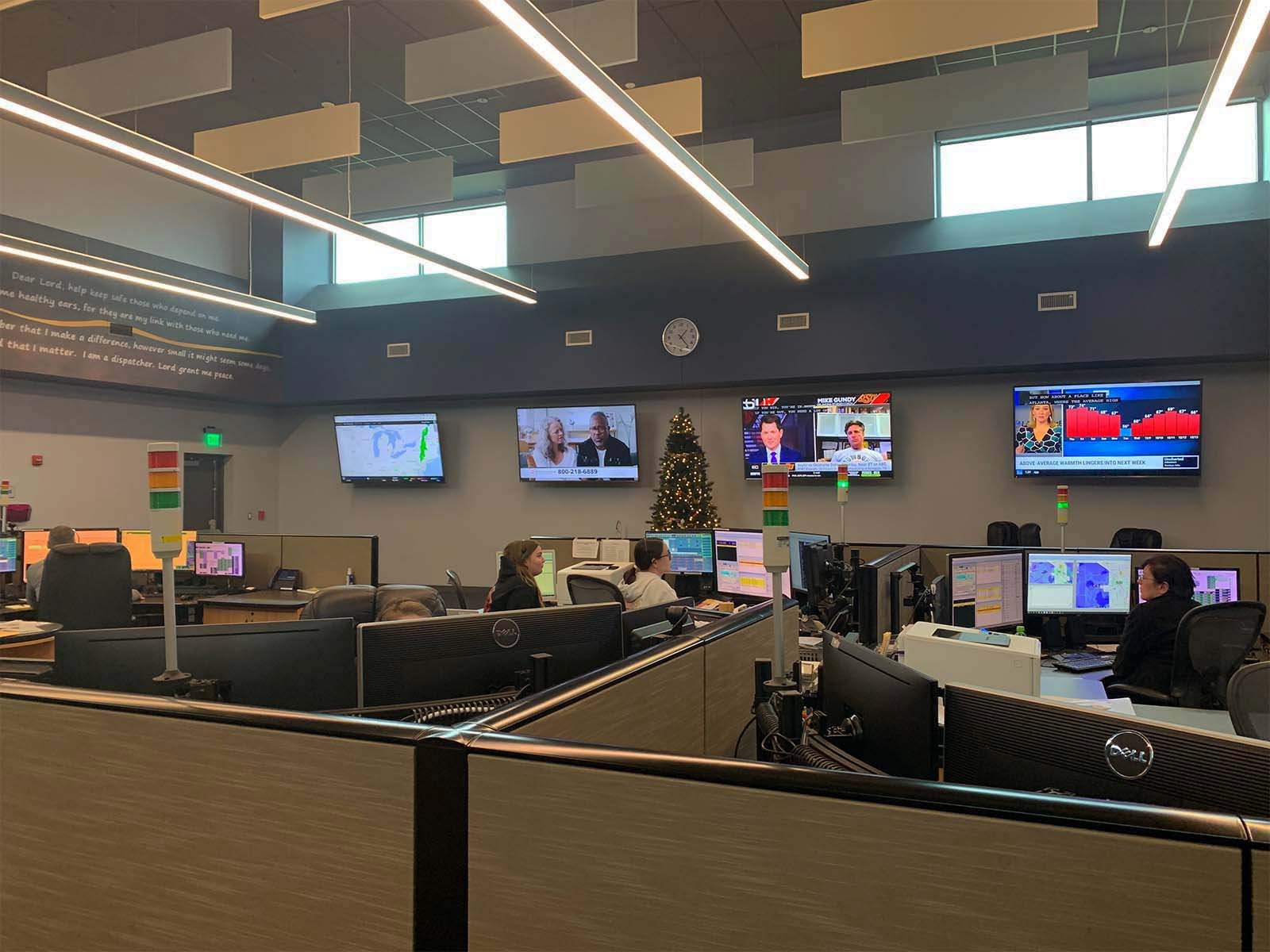 Livingston County 911 Center Photos | Xybix Desks for 911 Dispatch