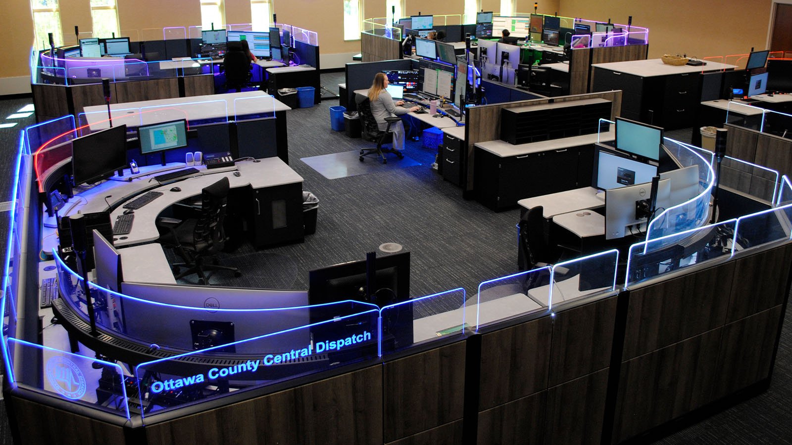 Ottawa County Central Dispatch Photos | Xybix Dispatch Desks