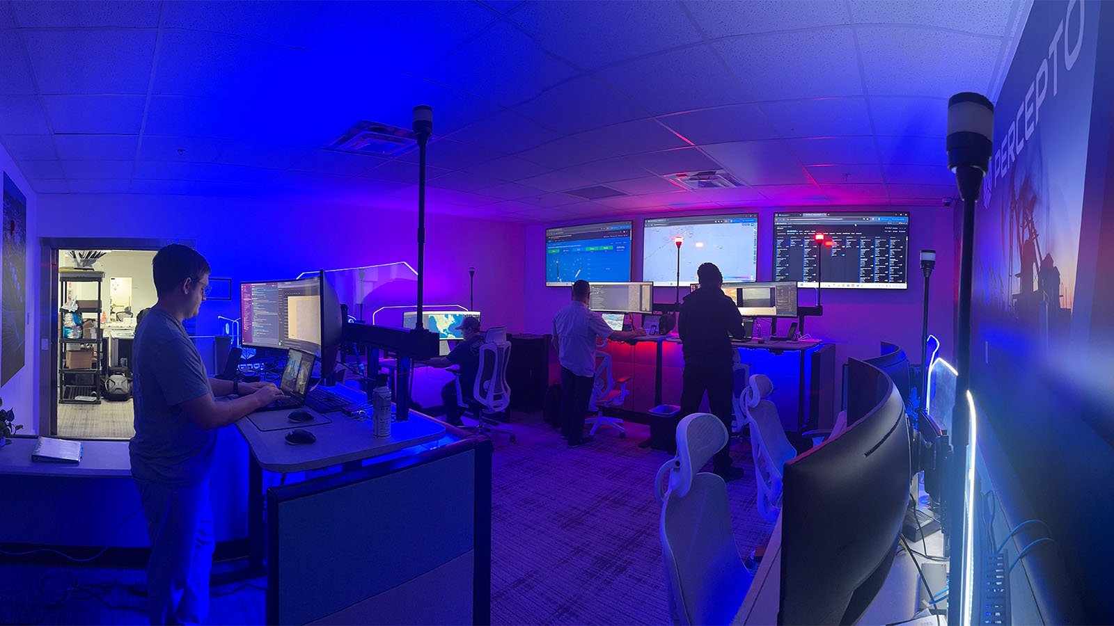 Percepto Drone Center Case Study | Xybix Desks for Command Centers