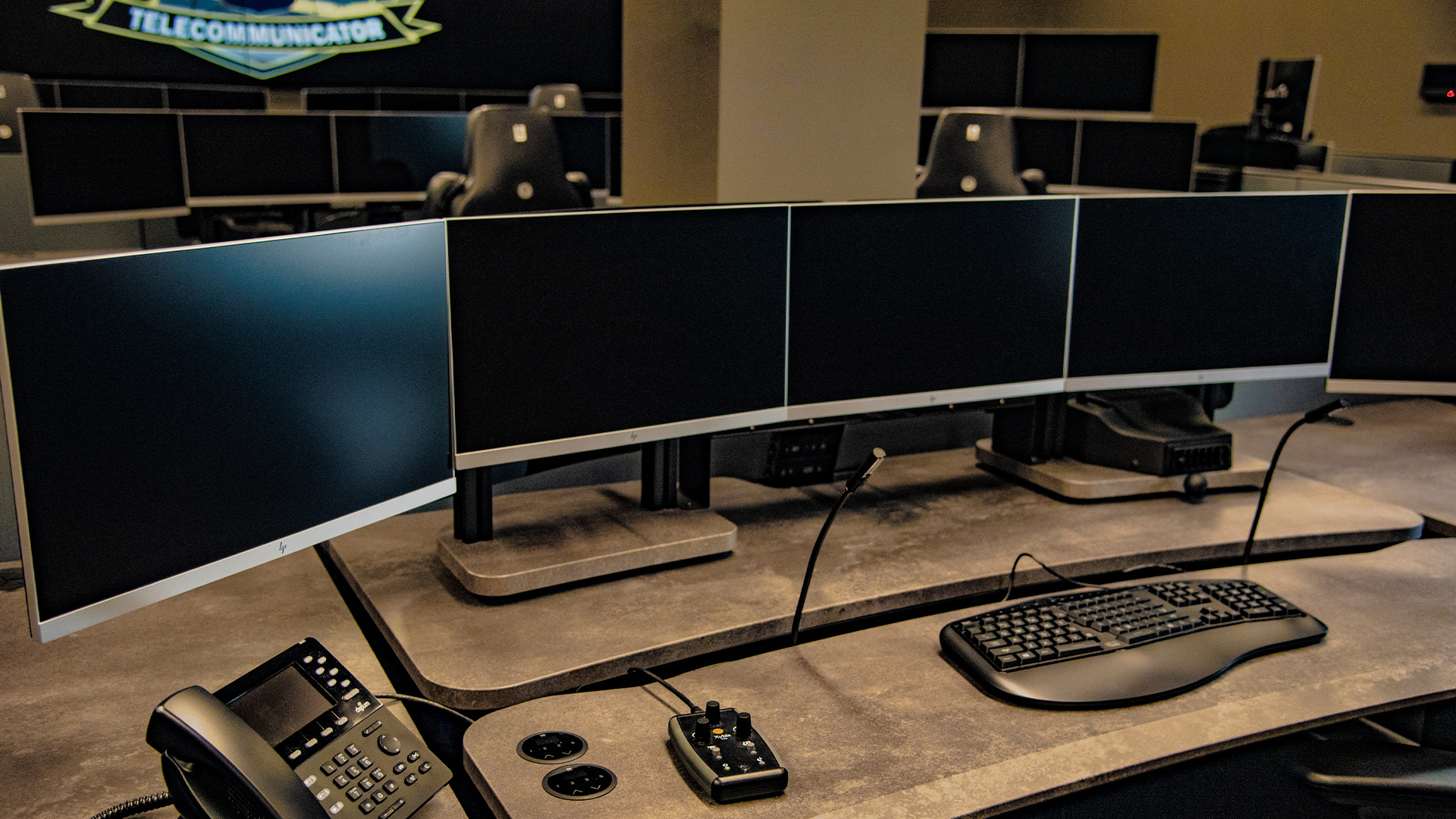 Pharr Public Safety Comm. Dept. Photos | Xybix Desks for 911 Dispatch