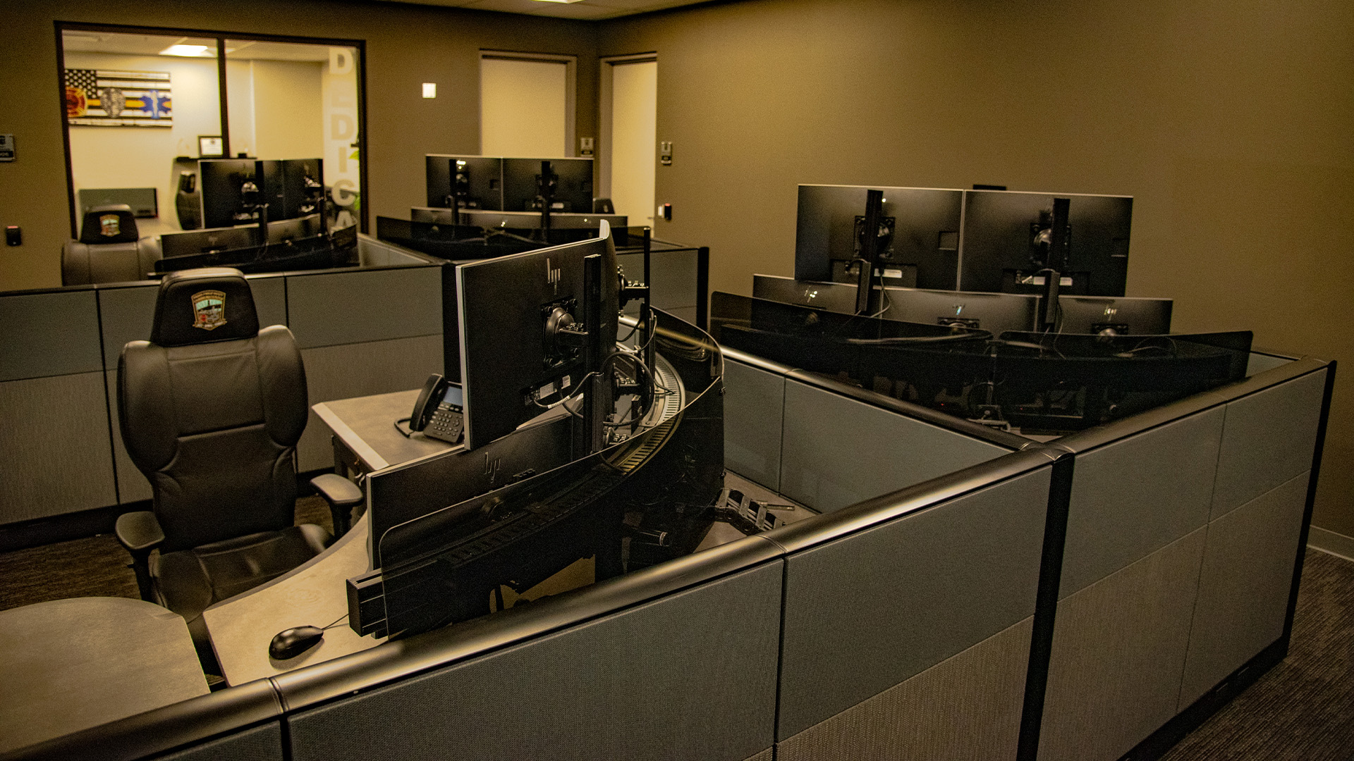 Pharr Public Safety Comm. Dept. Photos | Xybix Desks for 911 Dispatch