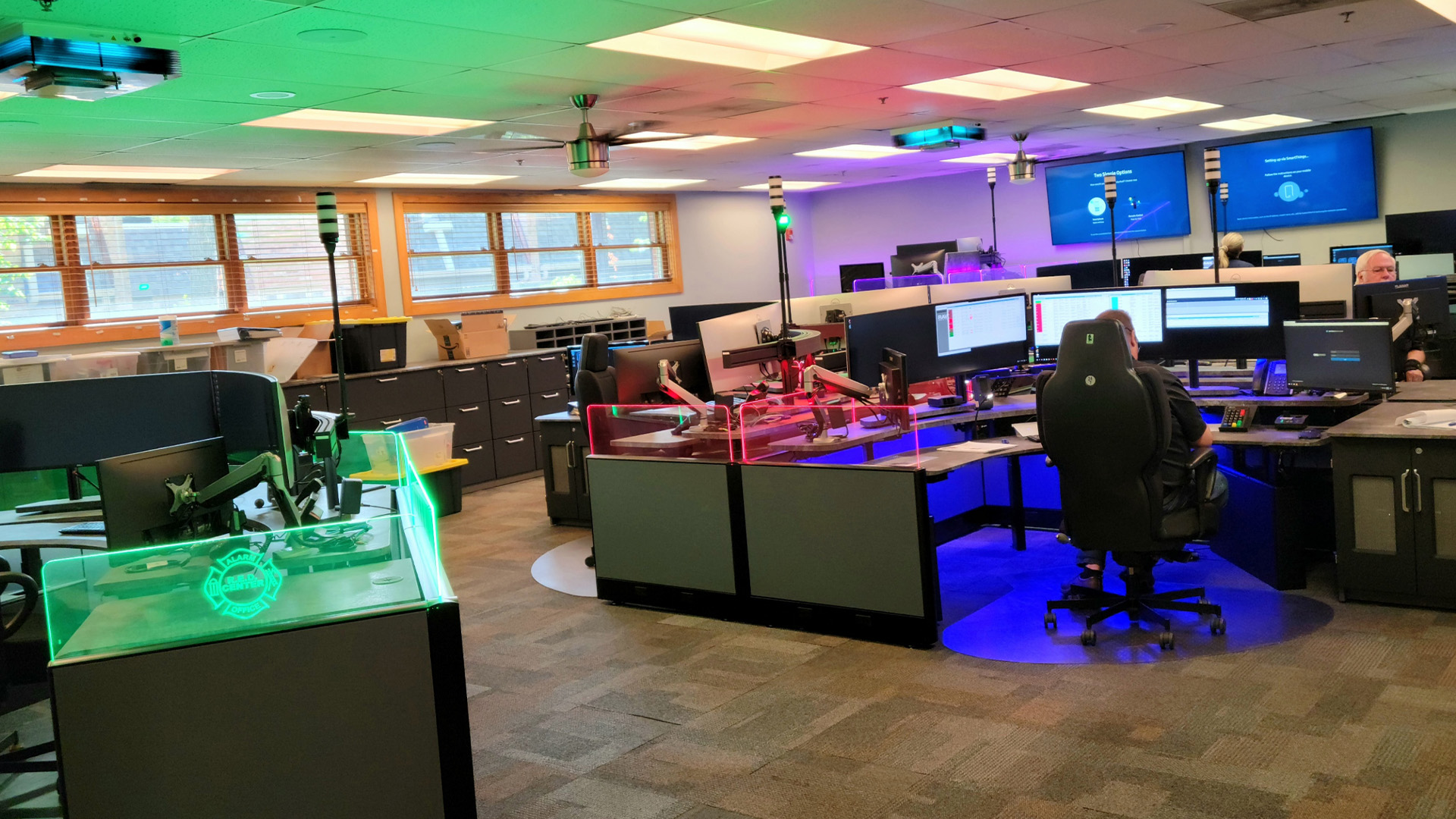 R.E.D. Center Photos | Xybix Desks for 911 Dispatch