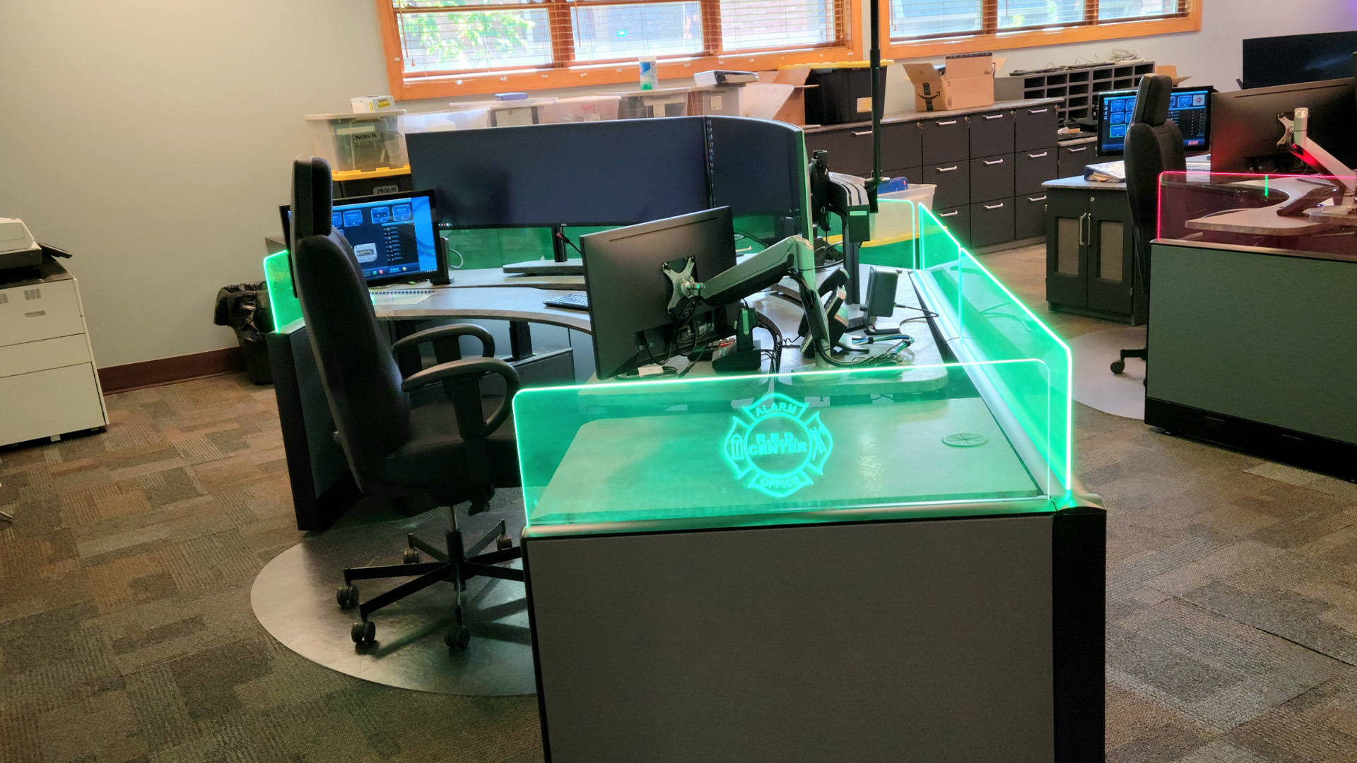 R.E.D. Center Photos | Xybix Desks for 911 Dispatch