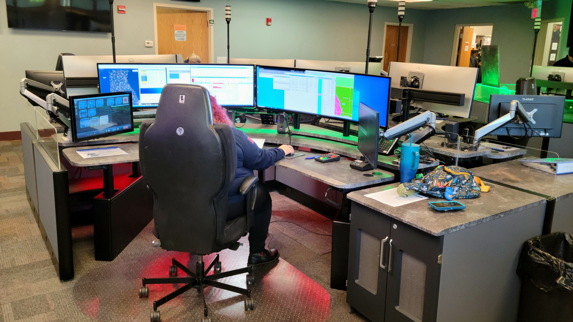 R.E.D. Center Photos | Xybix Desks for 911 Dispatch