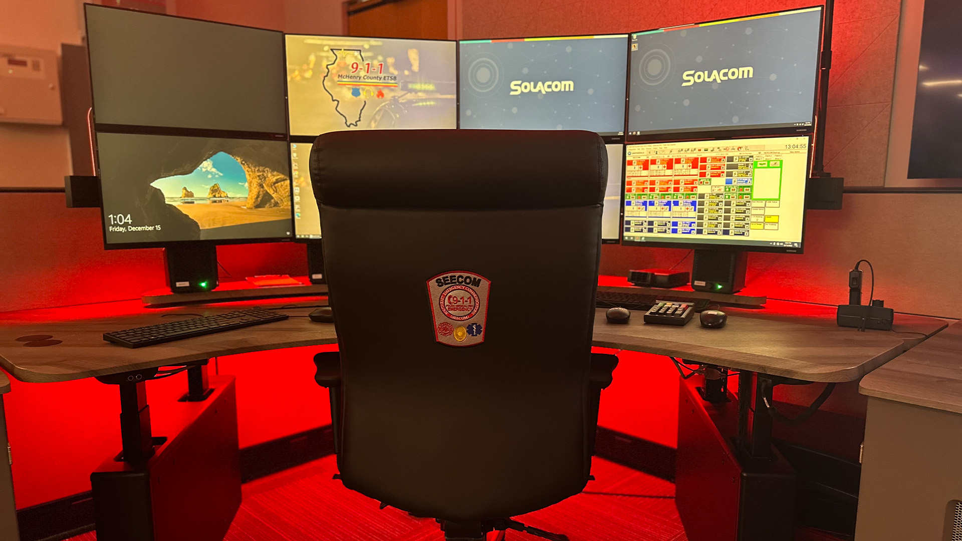 SEECOM Center Photos | Xybix Desks for 911 Dispatch