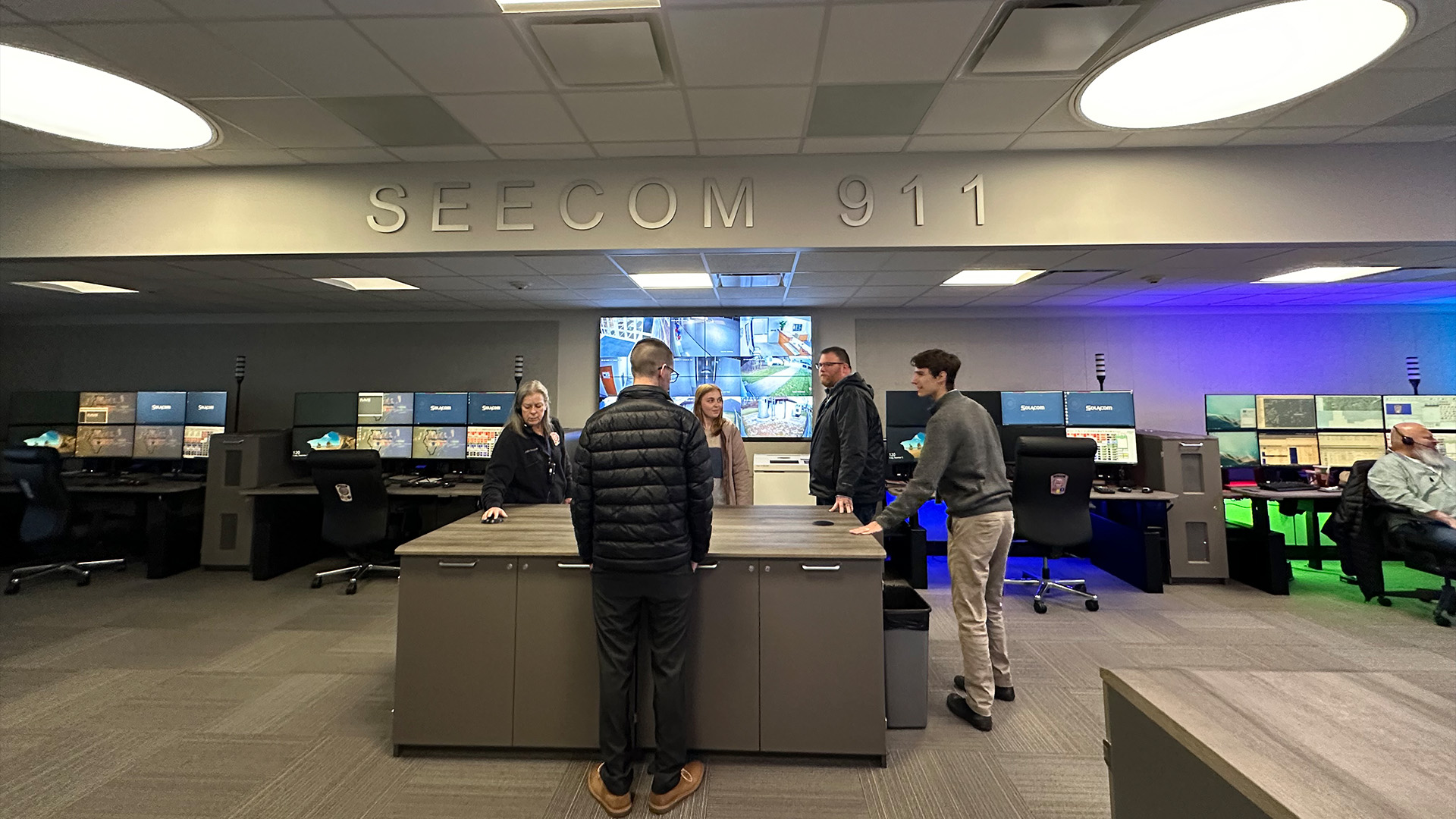 SEECOM Center Photos | Xybix Desks for 911 Dispatch