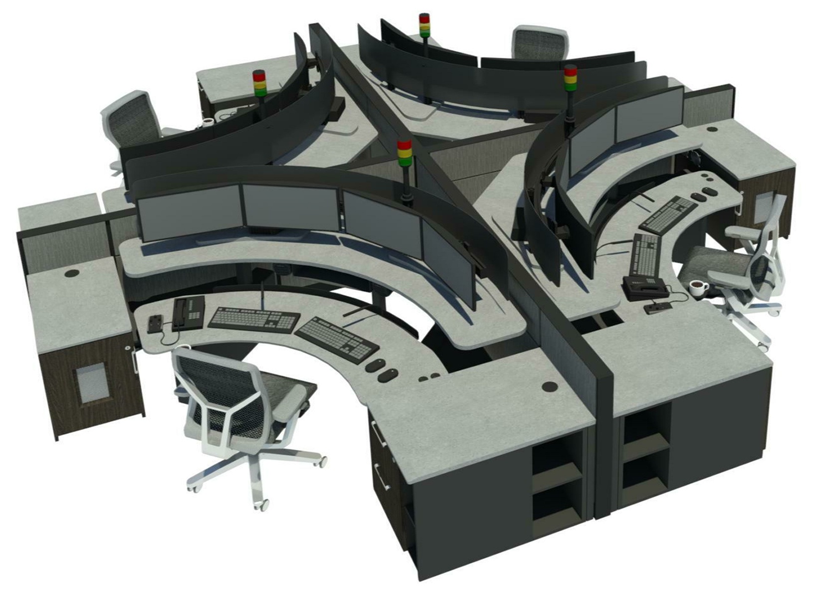 911 Dispatch Workstations | Consoles | Ergonomic Desks | Xybix